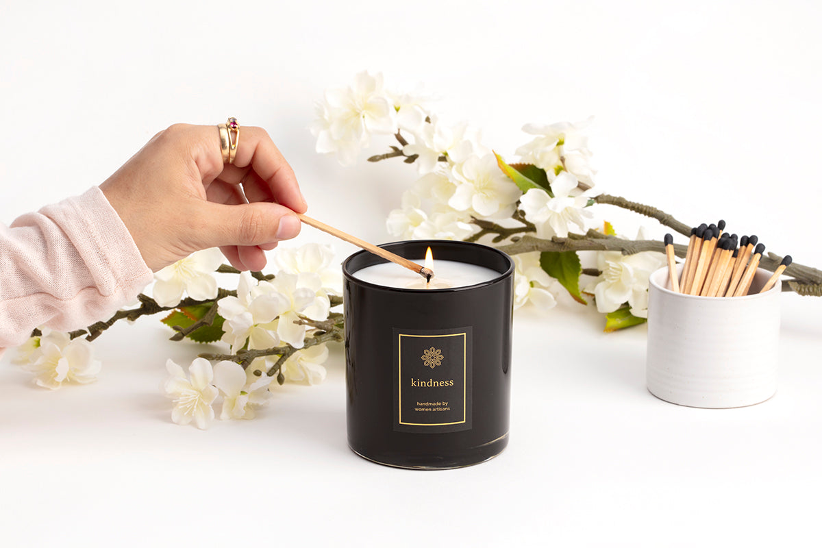 Orange Blossom & Cedar Scented Candles Artisanal Chocolate Gift Set ...