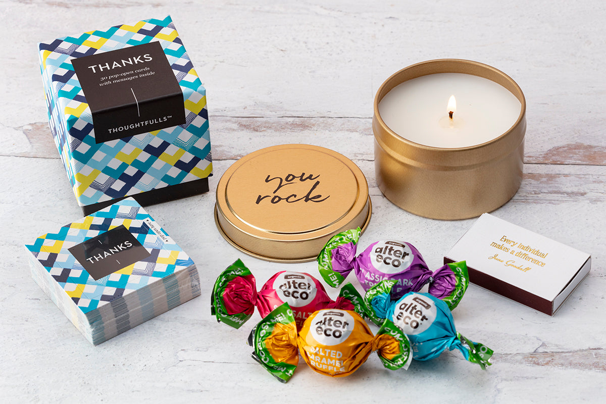 You Rock Gift Set: Appreciation Gift with Candle | Prosperity Candle